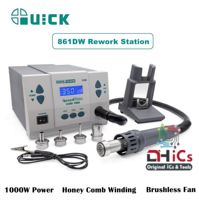 QUICK 861DW 1000W Lead Free Heatgun Rework Station - DHiCs.pk